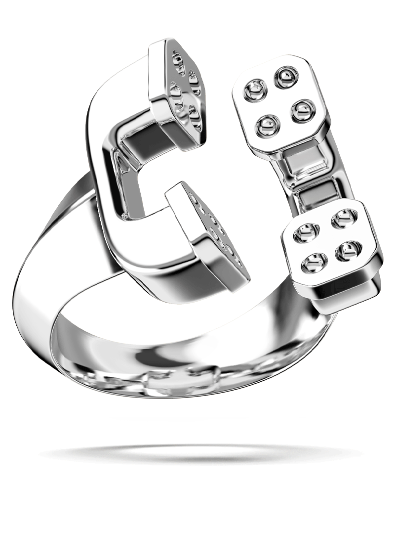 Anillo 0800 God's Phone Plata - 0800 Don Rouch