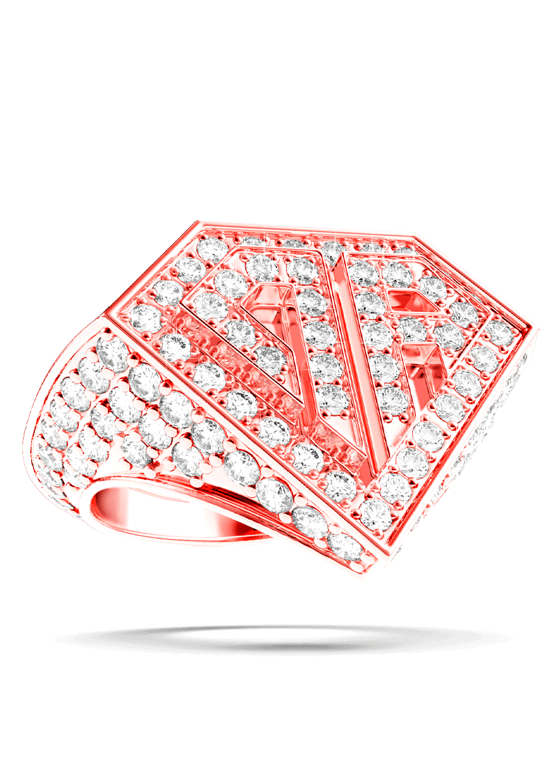 Anillo 0800 Don Rouch Pave Full Ice Bañado - 0800 Don Rouch