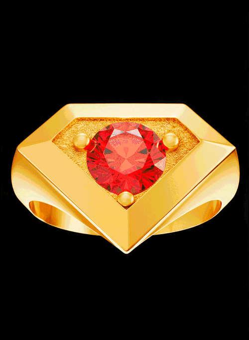 Anillo Solitario 0800 ARGENTA Bañado en Oro - 0800 Don Rouch